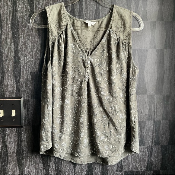Lucky Brand | Tops | Lucky Tank Top Sage Green Shirt Boho Xlx | Poshmark